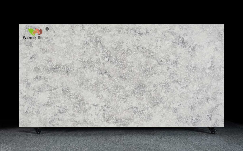 A-9012 Quartz Stone "Morning Glow" – Elegant Grey-White Vein